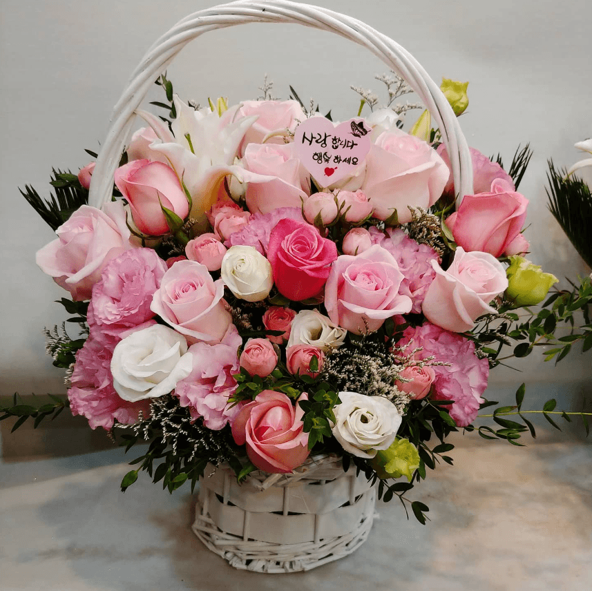 꽃바구니 핑크톤 S 배민 장보기∙쇼핑