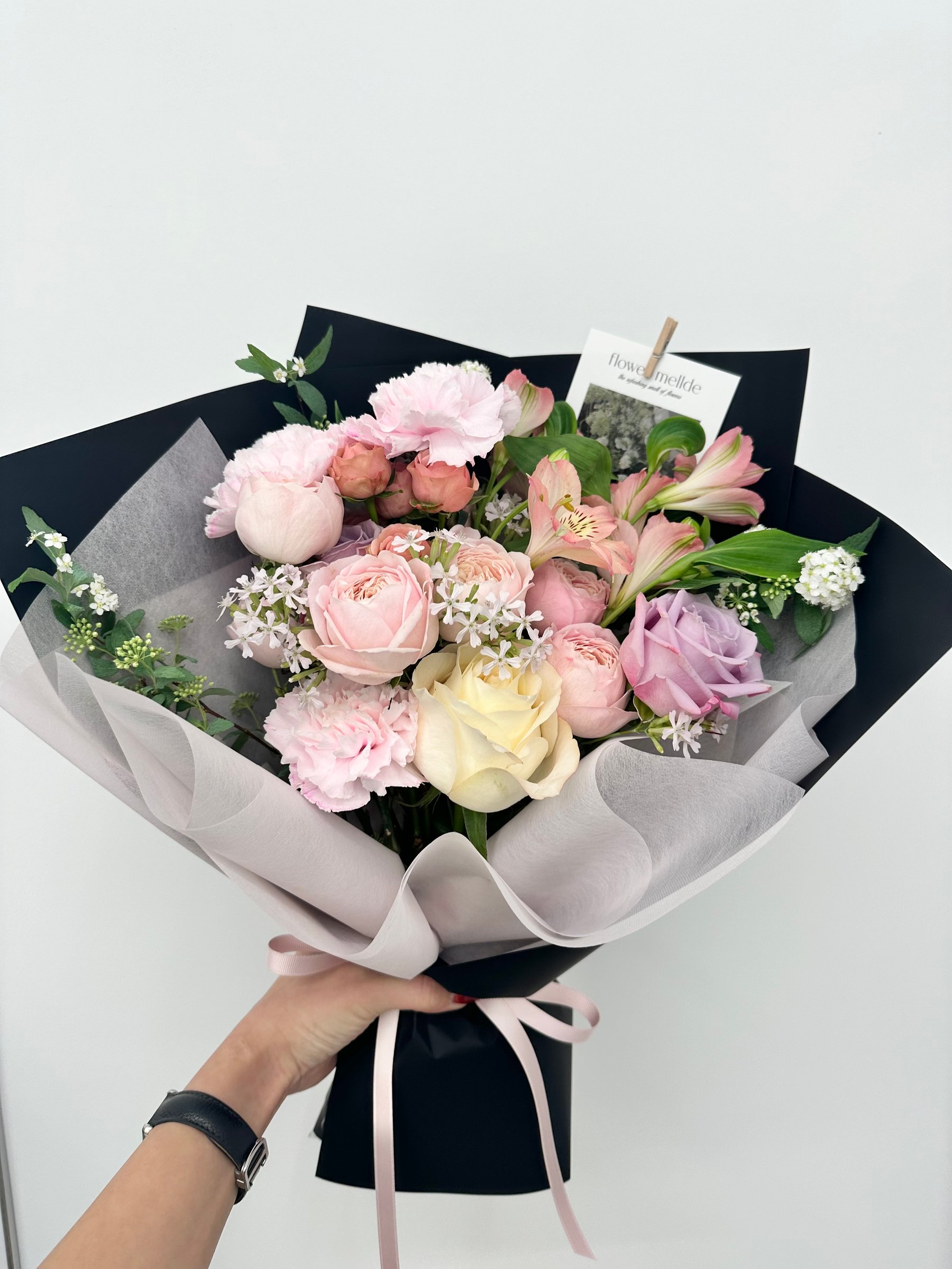 꽃다발 M사이즈 핑크톤 배민 장보기∙쇼핑