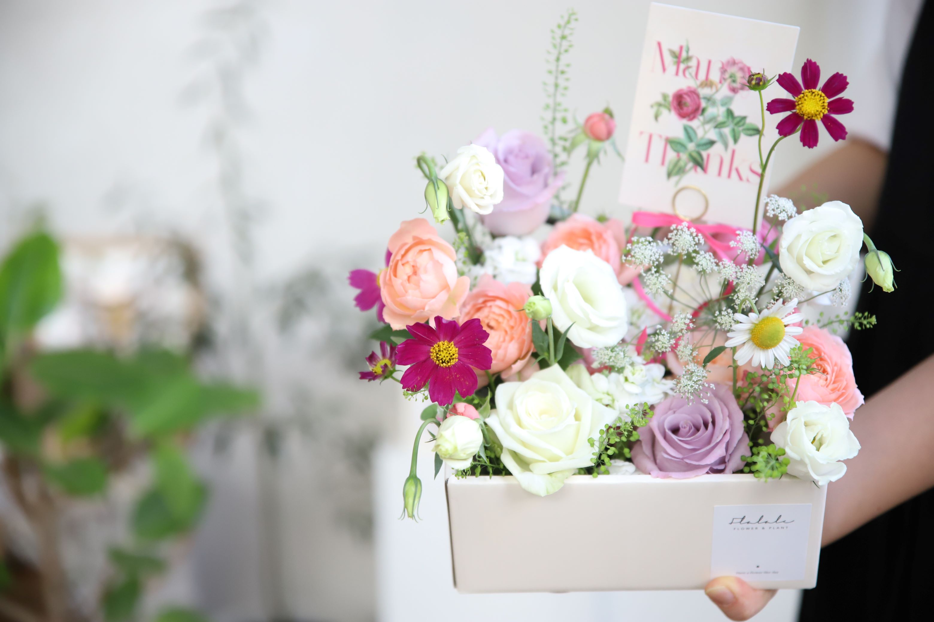 오픈형 생화플라워박스 배민 장보기∙쇼핑