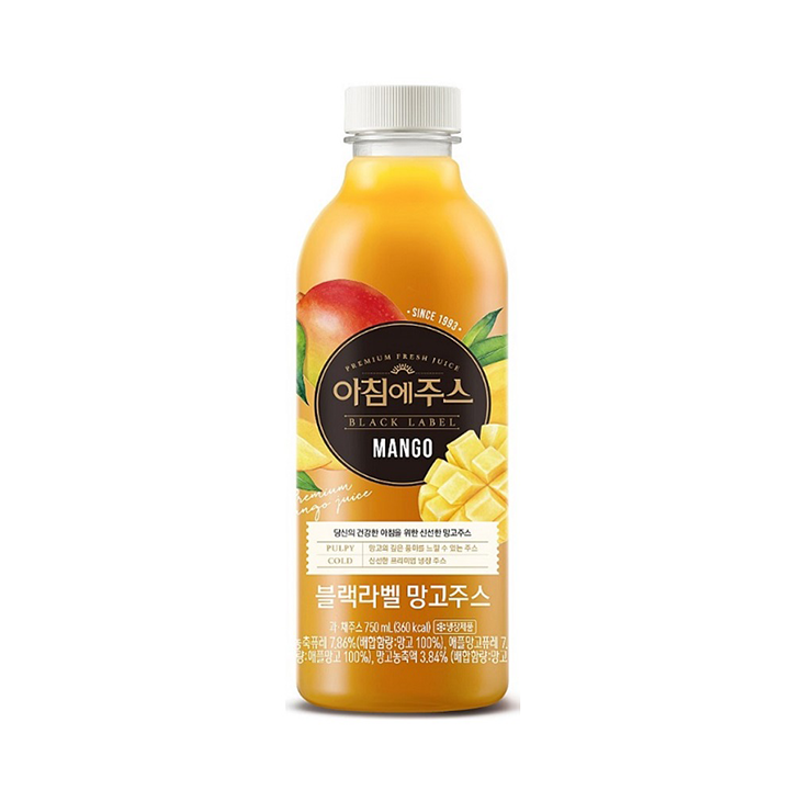서울 아침에주스 블랙라벨 망고 750ml 배민 장보기∙쇼핑