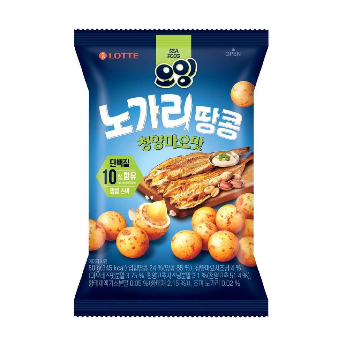 롯데 오잉 노가리땅콩 청양마요맛 80g 배민 장보기∙쇼핑