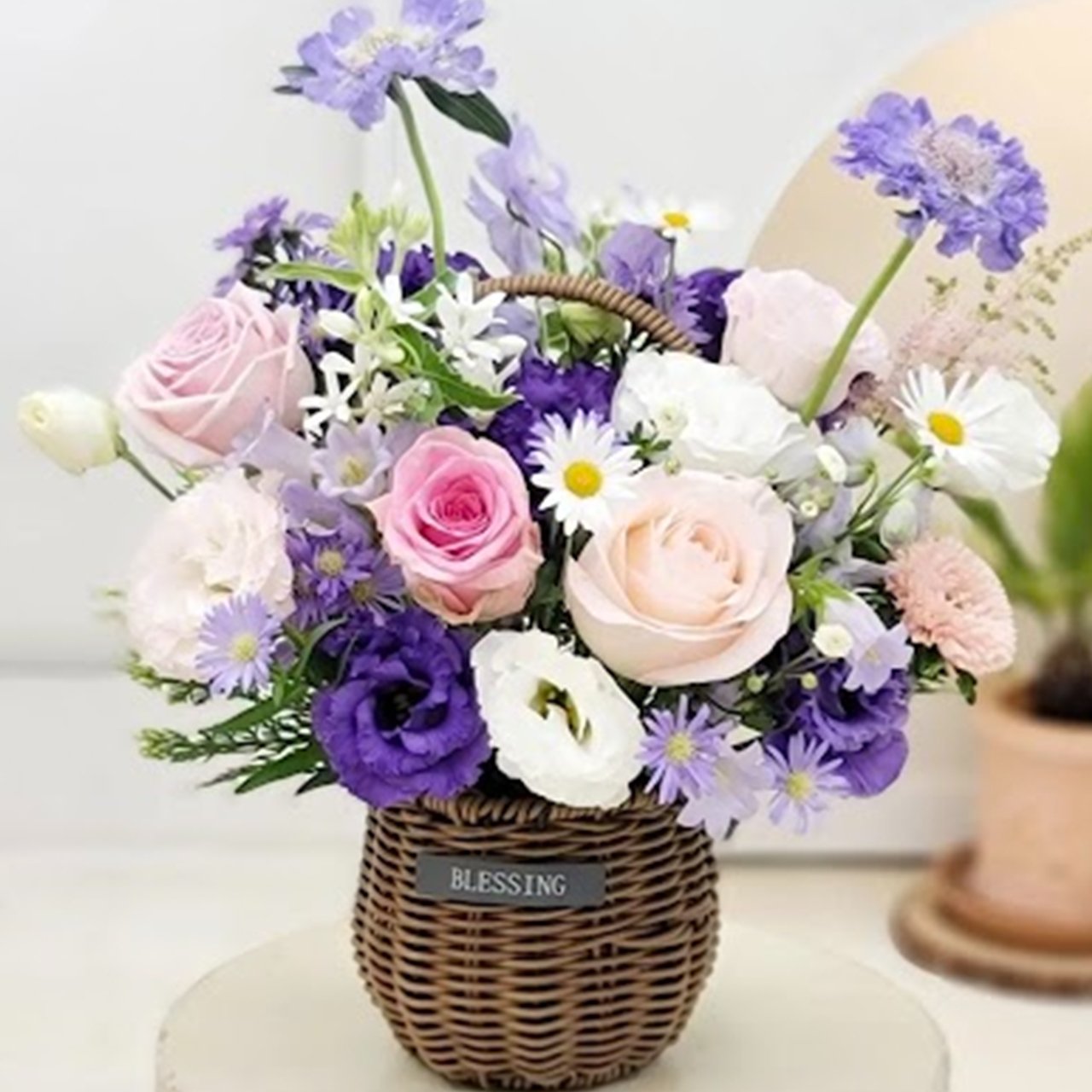 스몰 꽃바구니 바이올렛톤 배민 장보기∙쇼핑