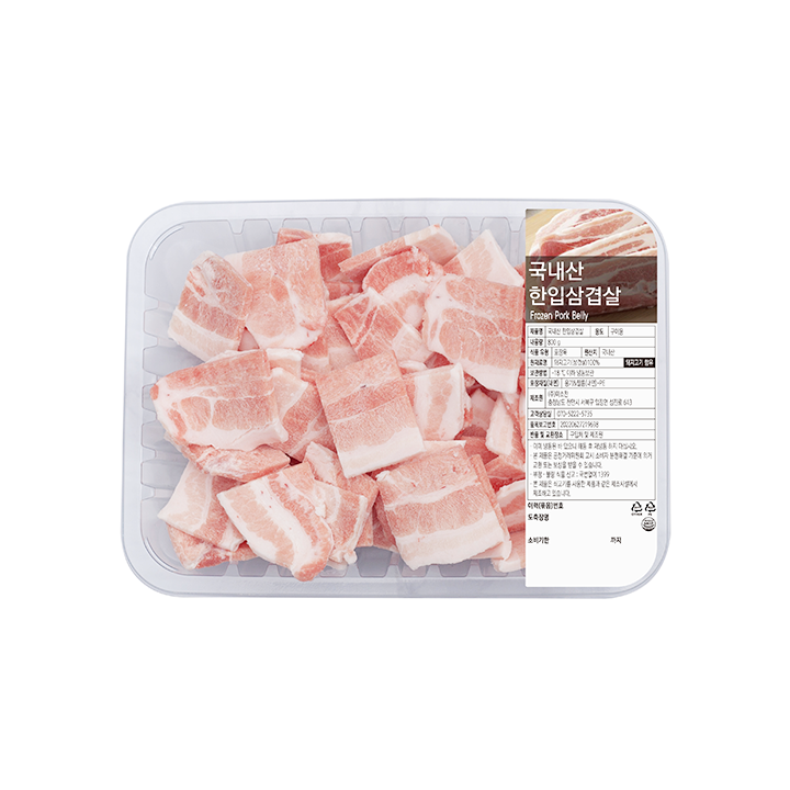 한돈냉동한입삼겹살800g 배민 장보기∙쇼핑