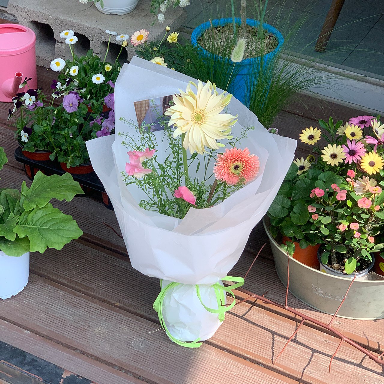 미니 꽃다발습자지포장지 배민 장보기∙쇼핑