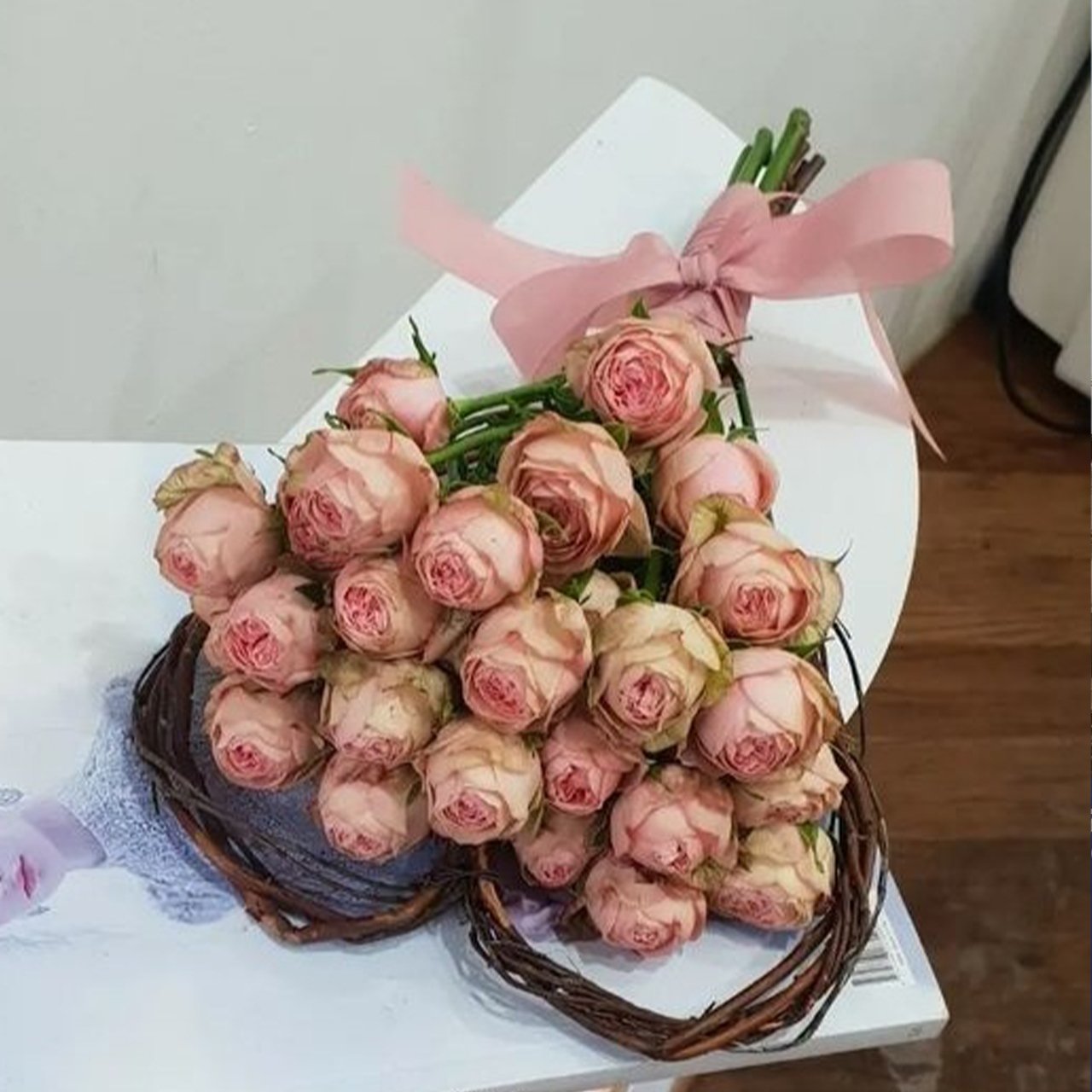 연핑크꽃다발 배민 장보기∙쇼핑