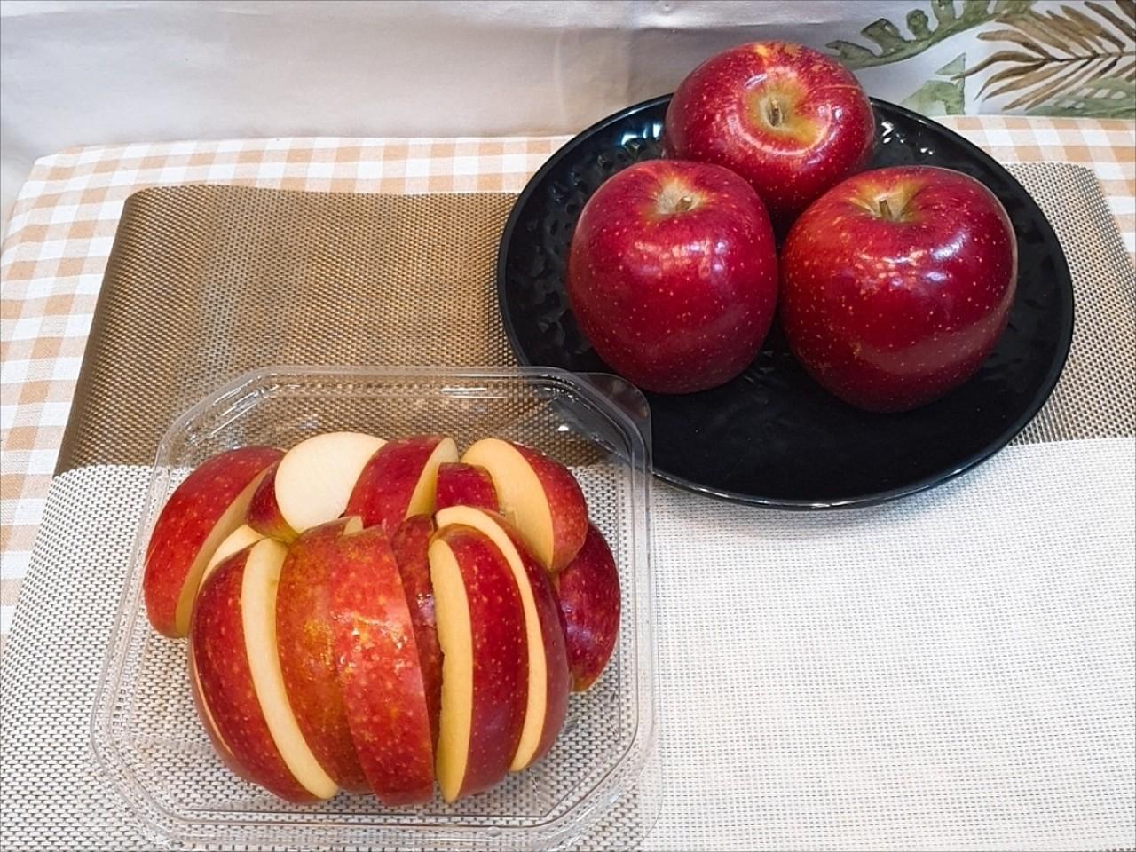 백설공주 사과 홍옥사과 3~4개 컷팅 1팩 배민 장보기∙쇼핑