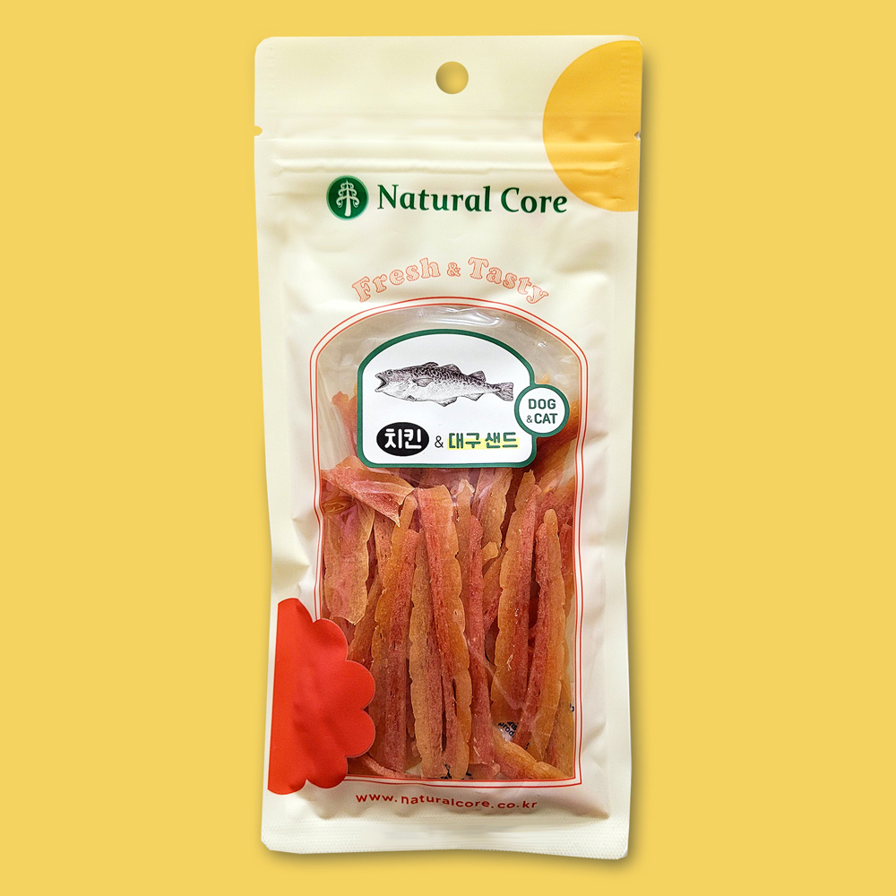 40g 치킨대구샌드 오리대구샌드 육포 어포 고양이강아지 겸용 배민 장보기∙쇼핑