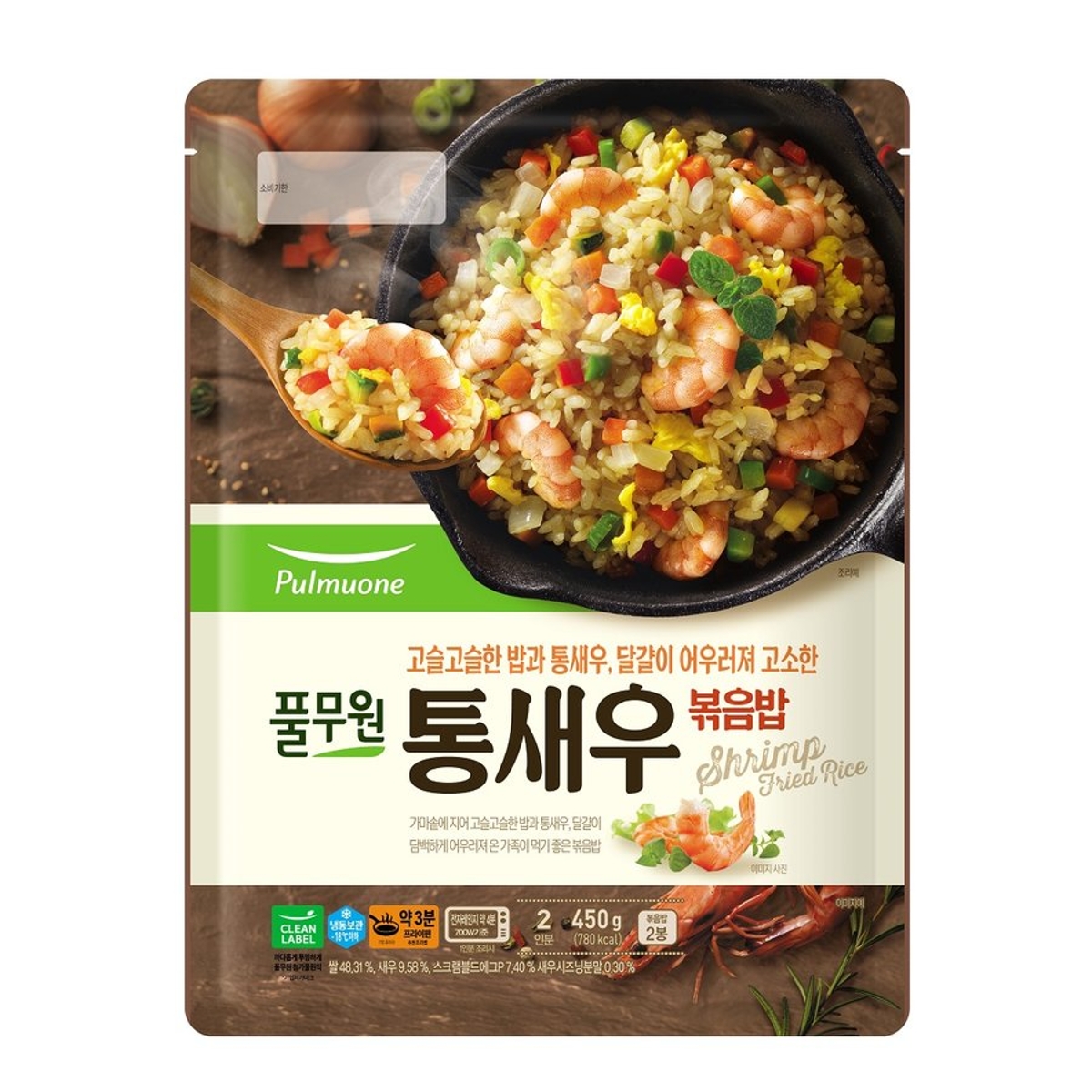풀무원 7가지야채와 통새우 볶음밥 450g 배민 장보기∙쇼핑
