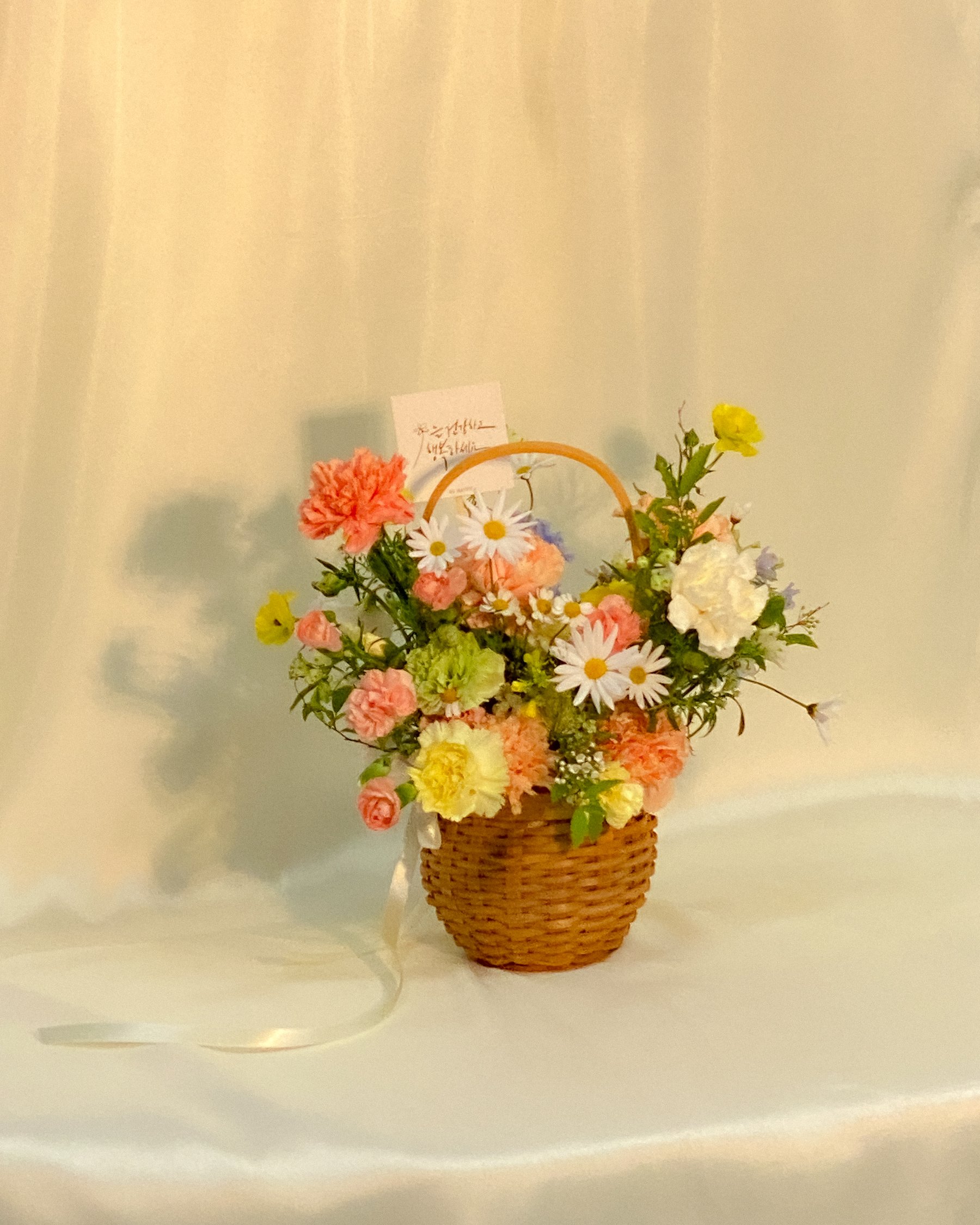 주황 꽃바구니 S Size 배민 장보기∙쇼핑