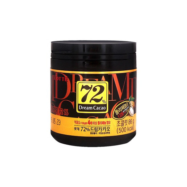초콜릿/드림카카오72% /86g/용기형/단위:통/입수:1/ code 5147140 | 배민 장보기∙쇼핑