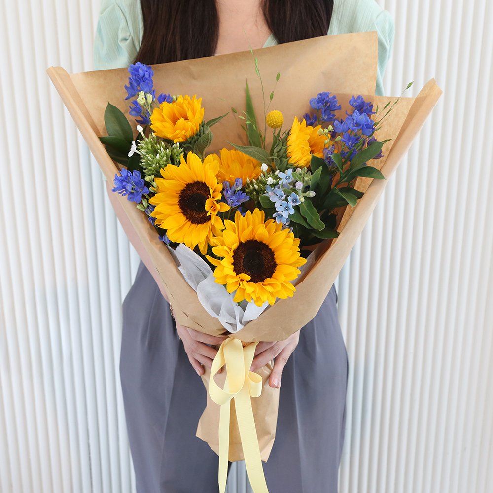 해바라기 생화꽃다발 배민 장보기∙쇼핑