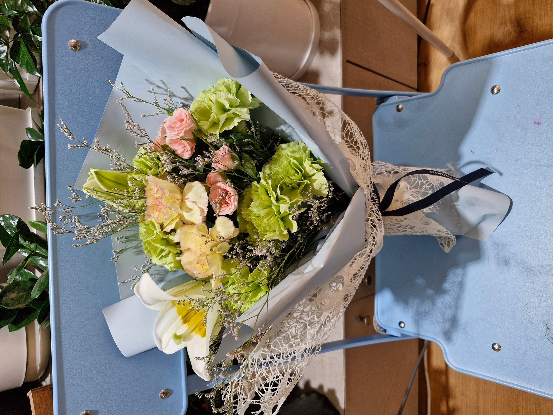 생화 블루 꽃다발 배민 장보기∙쇼핑