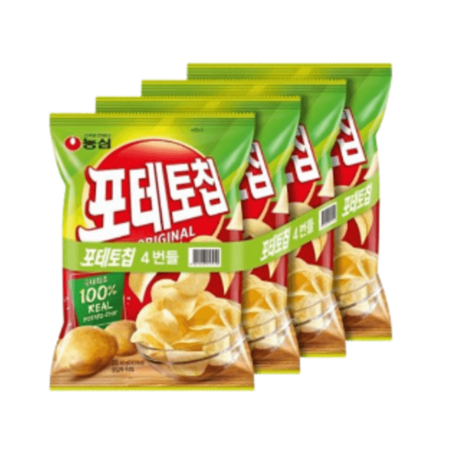 농심 포테토칩 오리지널 40gx4입 배민 장보기∙쇼핑