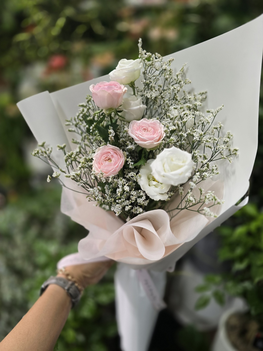 계절 꽃다발 소 노랑보라핑크빨강파랑 배민 장보기∙쇼핑