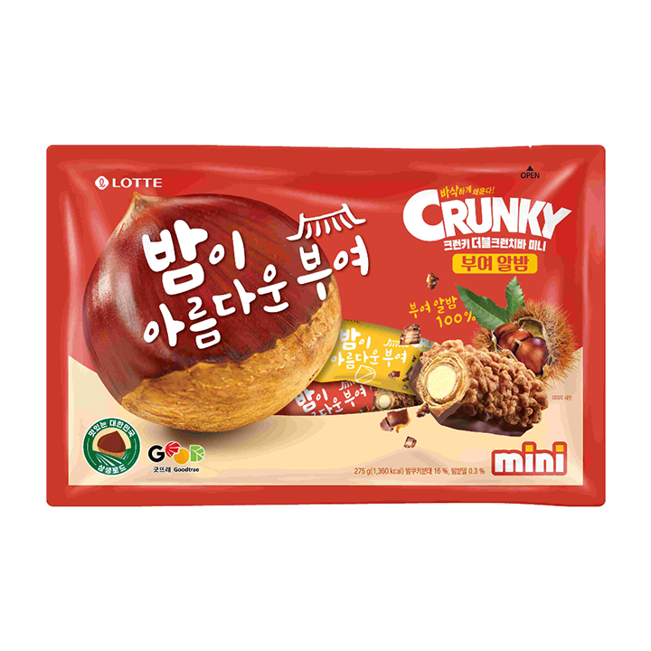롯데 크런키더블크런치바미니 부여알밤275g 배민 장보기∙쇼핑