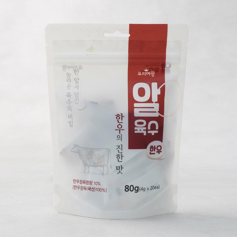 요리여왕 알 육수 한우 80g 배민 장보기∙쇼핑