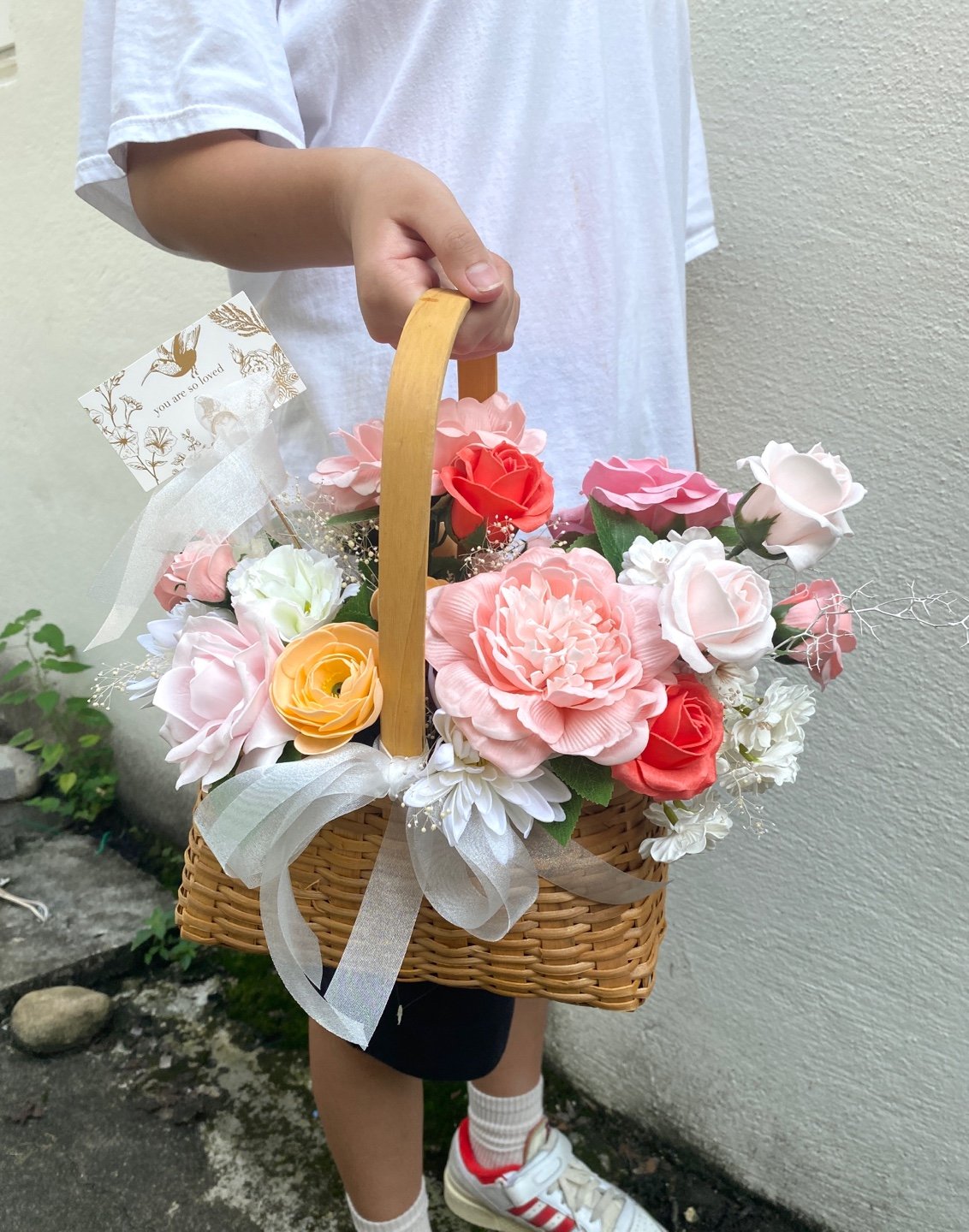 화사한 꽃바구니 비누꽃 M 블루레드옐로우퍼플블랙오렌지 배민 장보기∙쇼핑