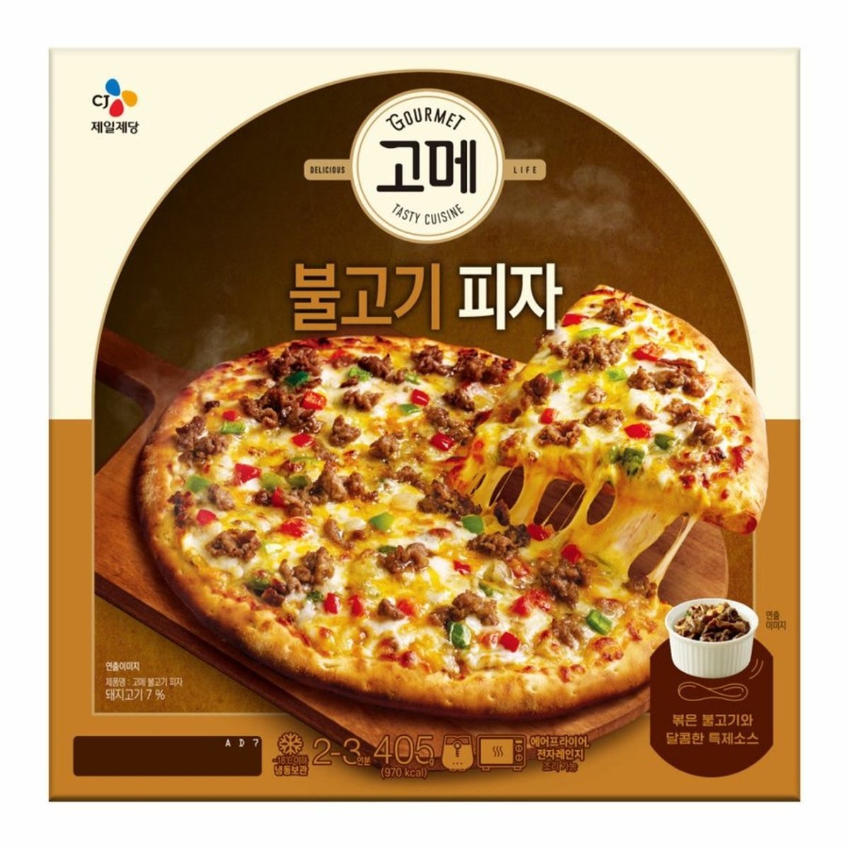 씨제이 고메클래식 불고기 피자 405g 배민 장보기∙쇼핑