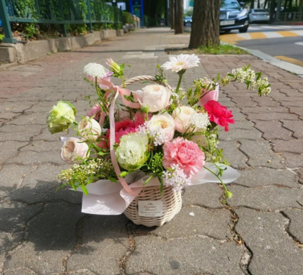 핑크포인트 꽃바구니 배민 장보기∙쇼핑