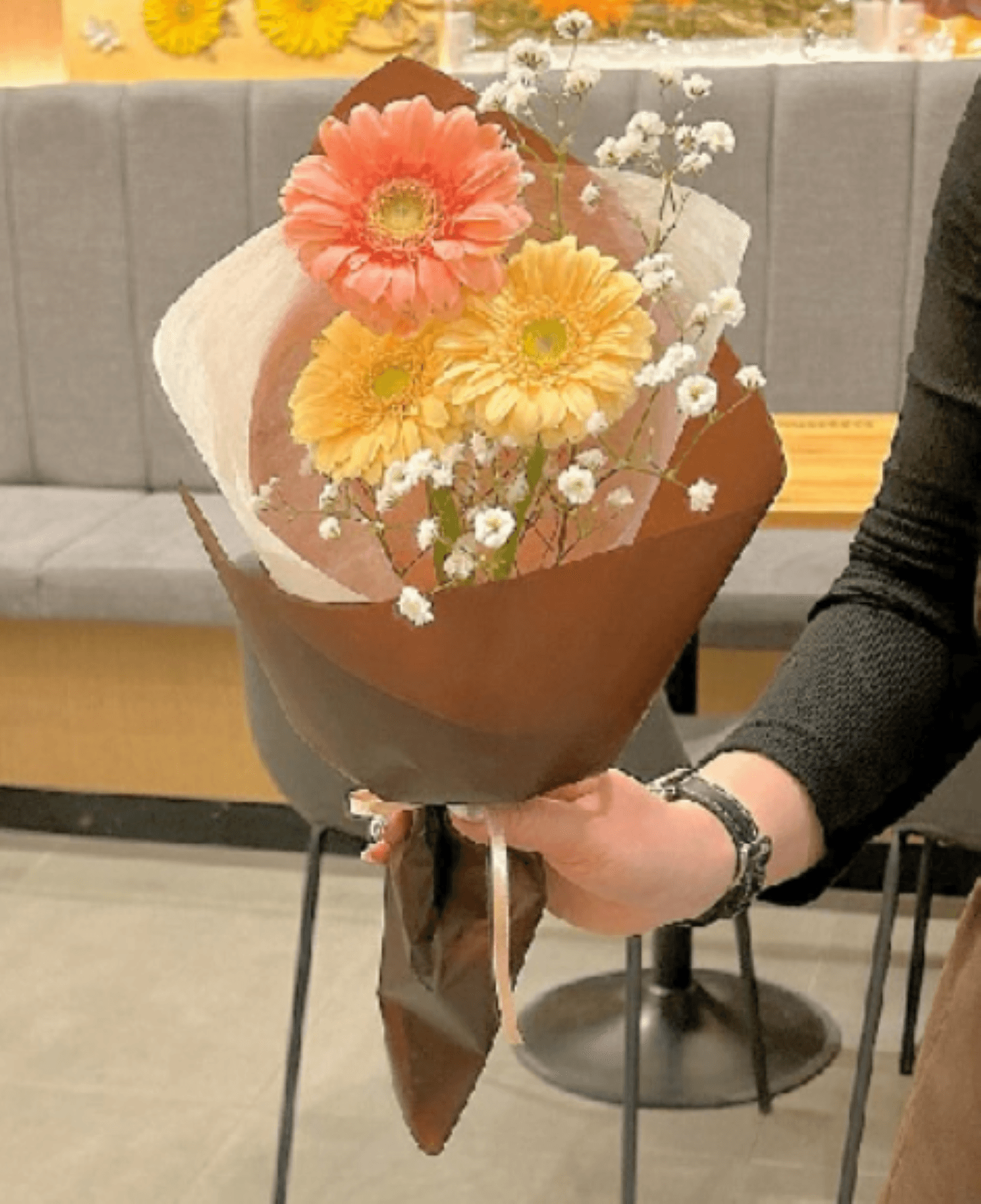 거베라 3송이 꽃다발 배민 장보기∙쇼핑