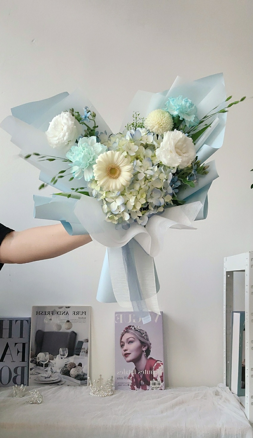 어메이징 블루수국 쇼핑백 제공 배민 장보기∙쇼핑
