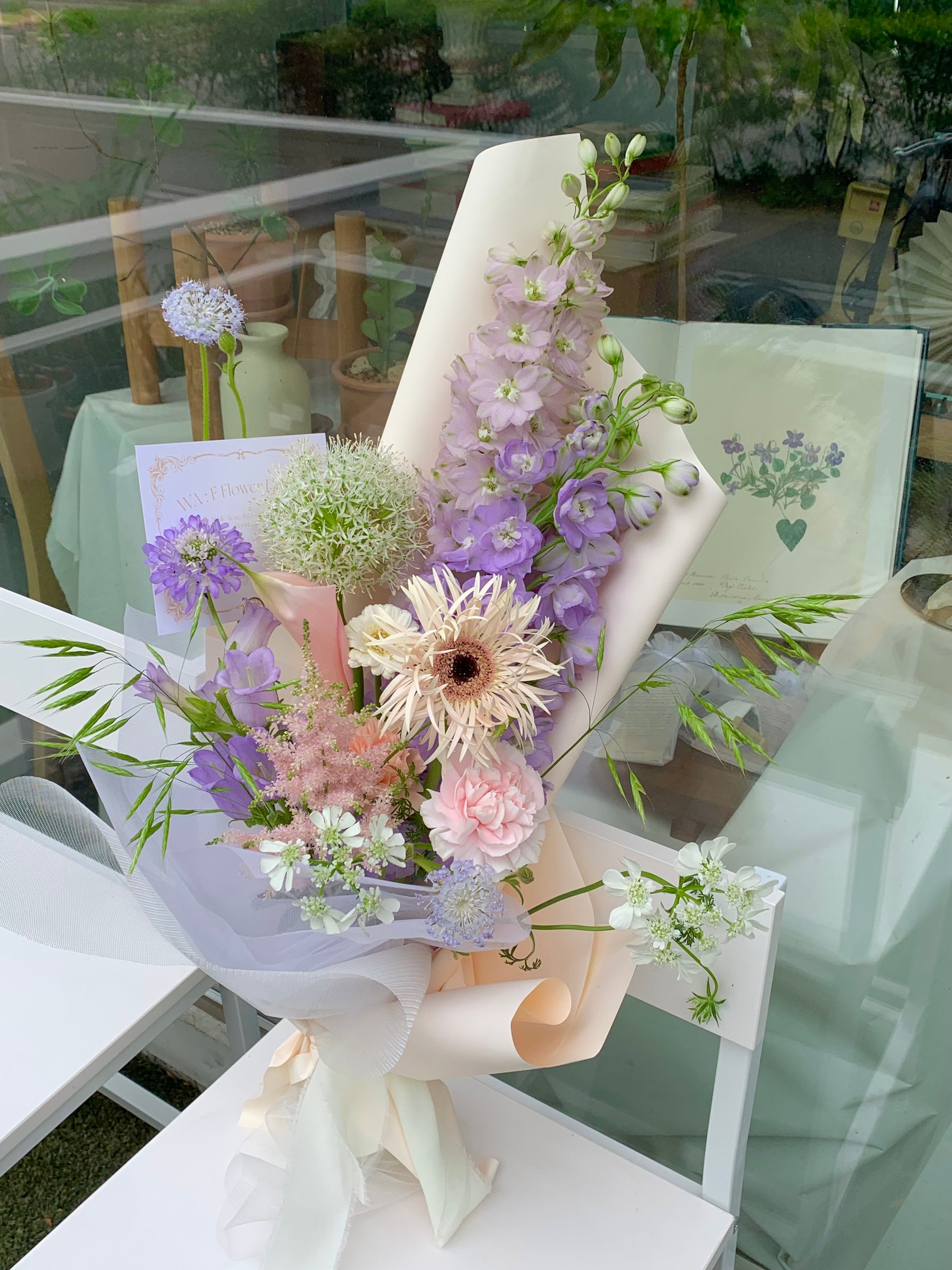 소프트델피늄 꽃다발 배민 장보기∙쇼핑