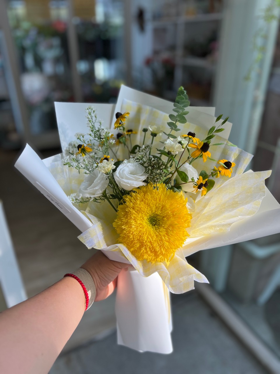 테디베어해바라기 꽃다발 배민 장보기∙쇼핑