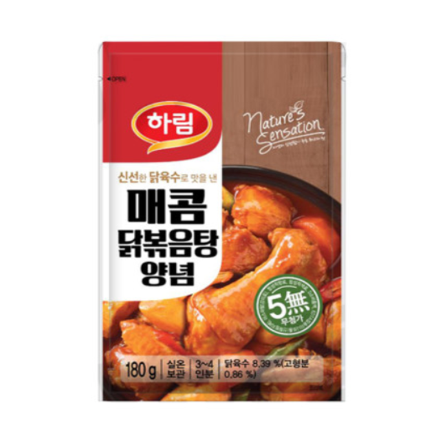 하림 매운 닭볶음탕 소스 180g 배민 장보기∙쇼핑