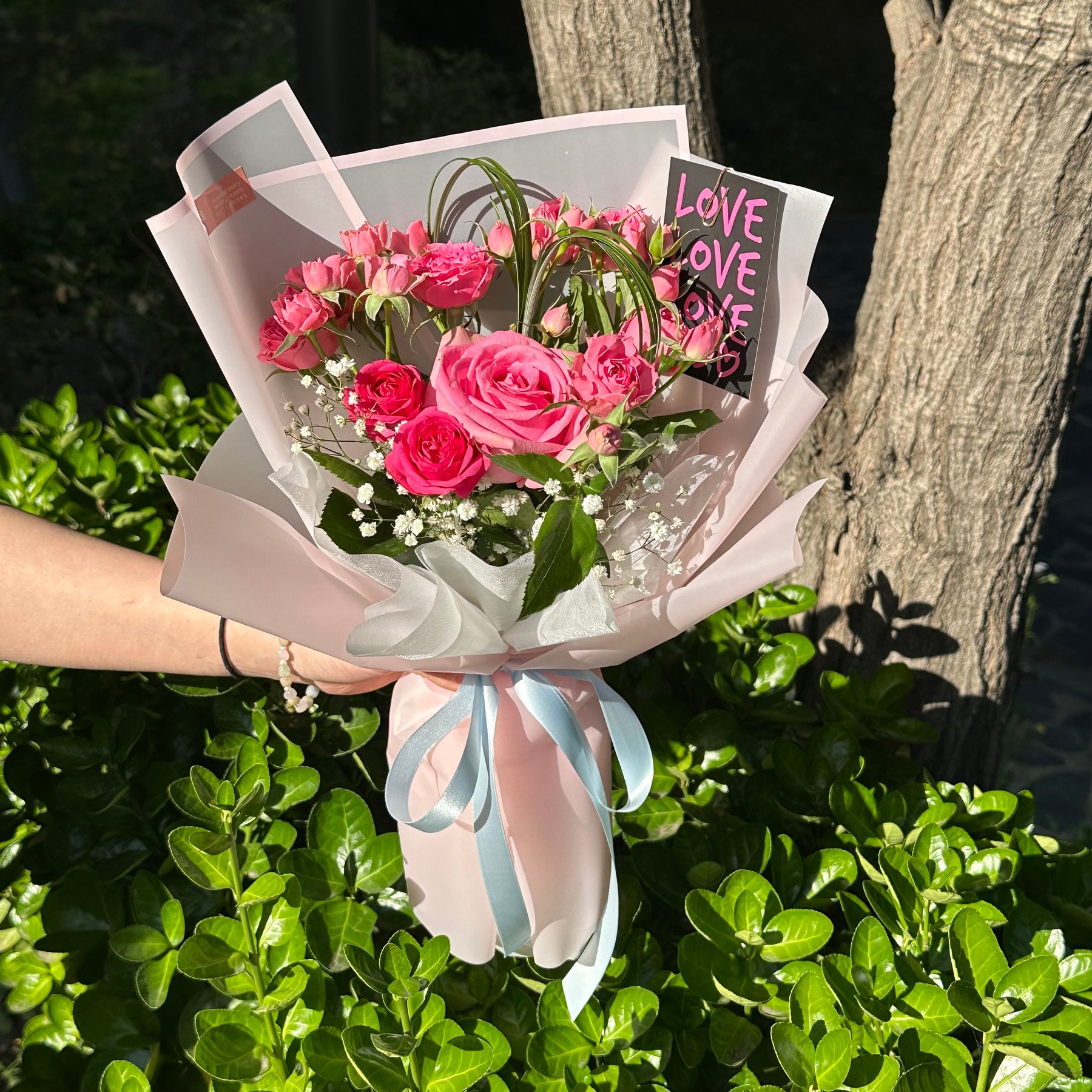 러블리 하트 꽃다발 배민 장보기∙쇼핑