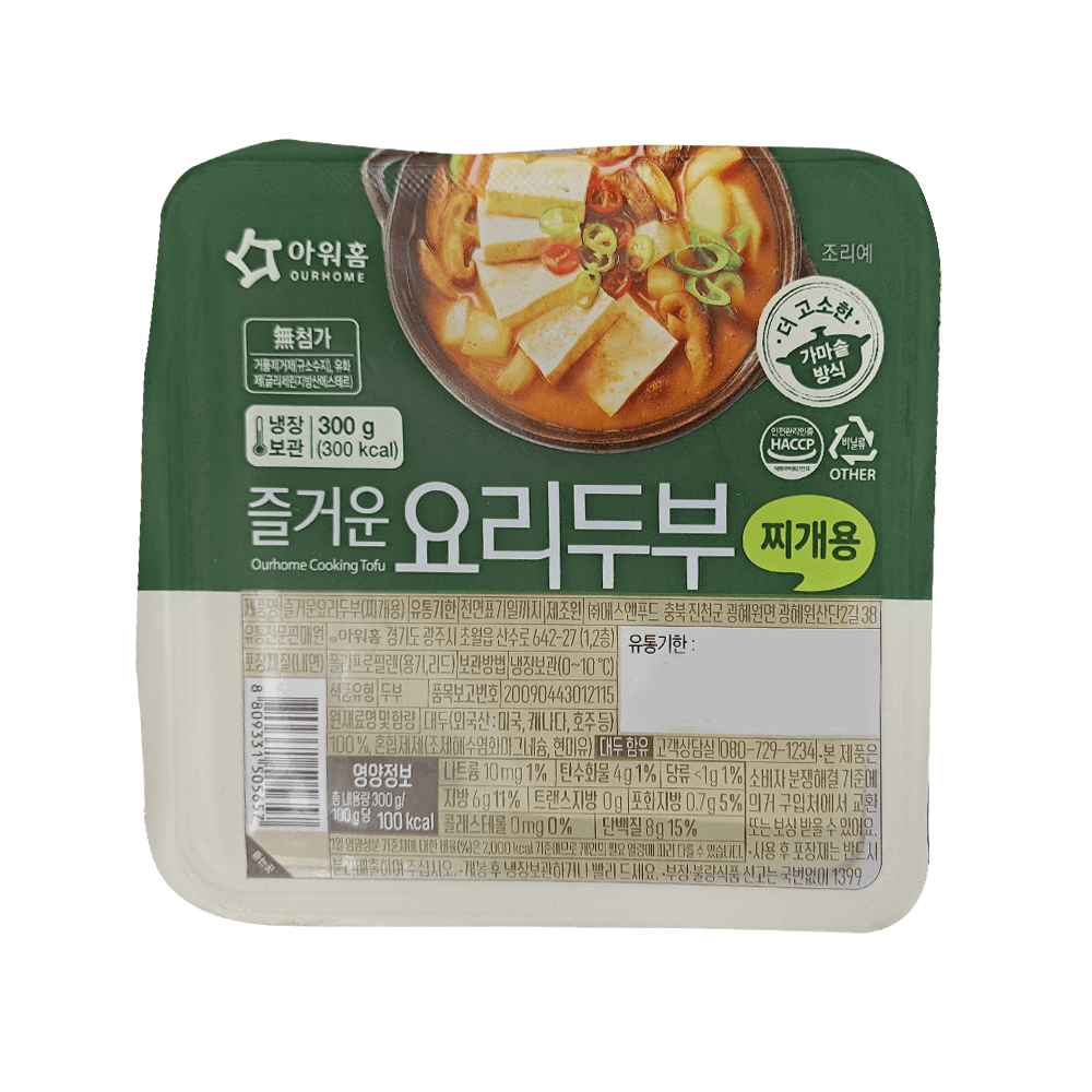 즐거운 요리두부 300g 찌개용 배민 장보기∙쇼핑