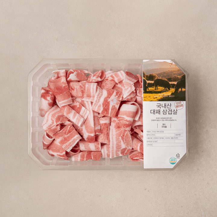 국내산냉동대패삼겹살800g 배민 장보기∙쇼핑