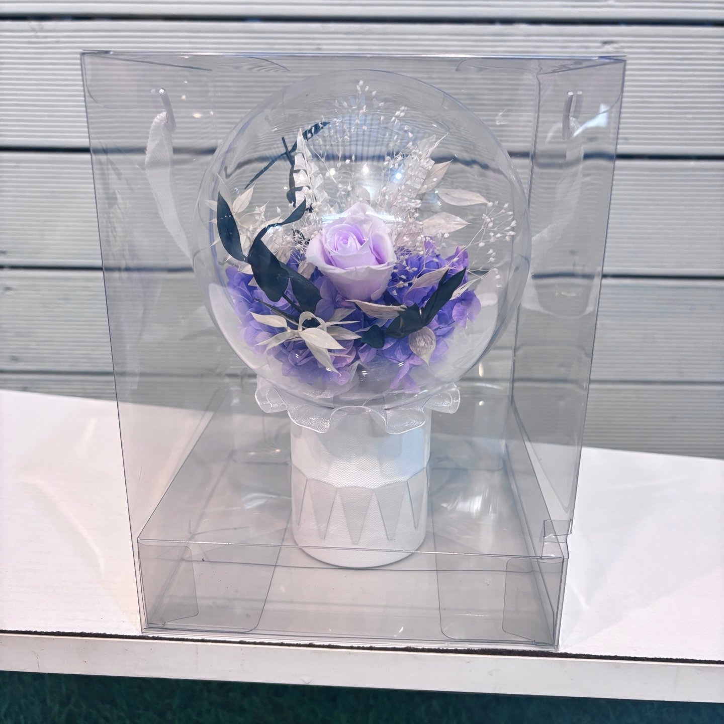 미니 원형 장미 프리져브드 보라 배민 장보기∙쇼핑