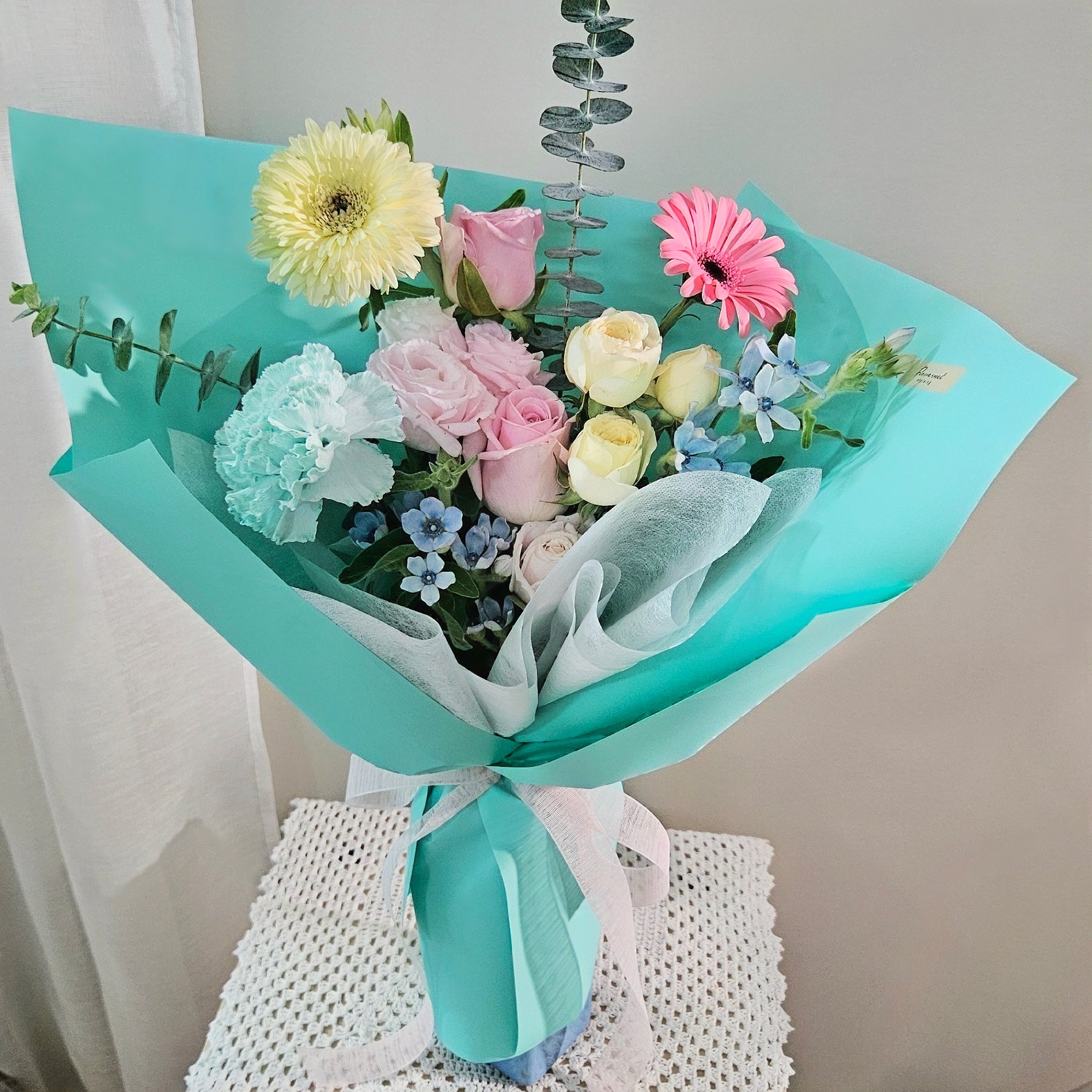 스카이블루꽃다발 배민 장보기∙쇼핑