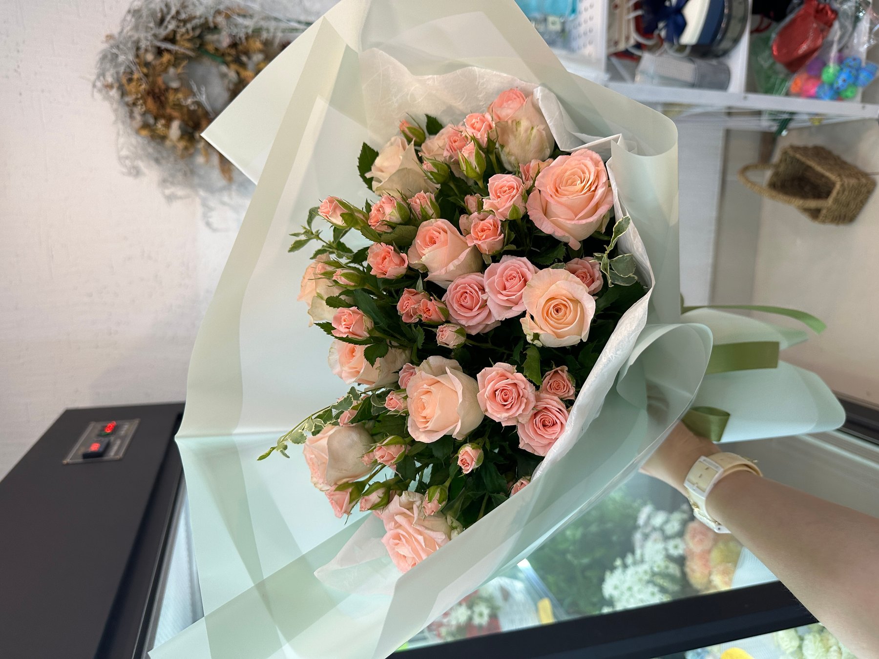 Peach Color 꽃다발 배민 장보기∙쇼핑