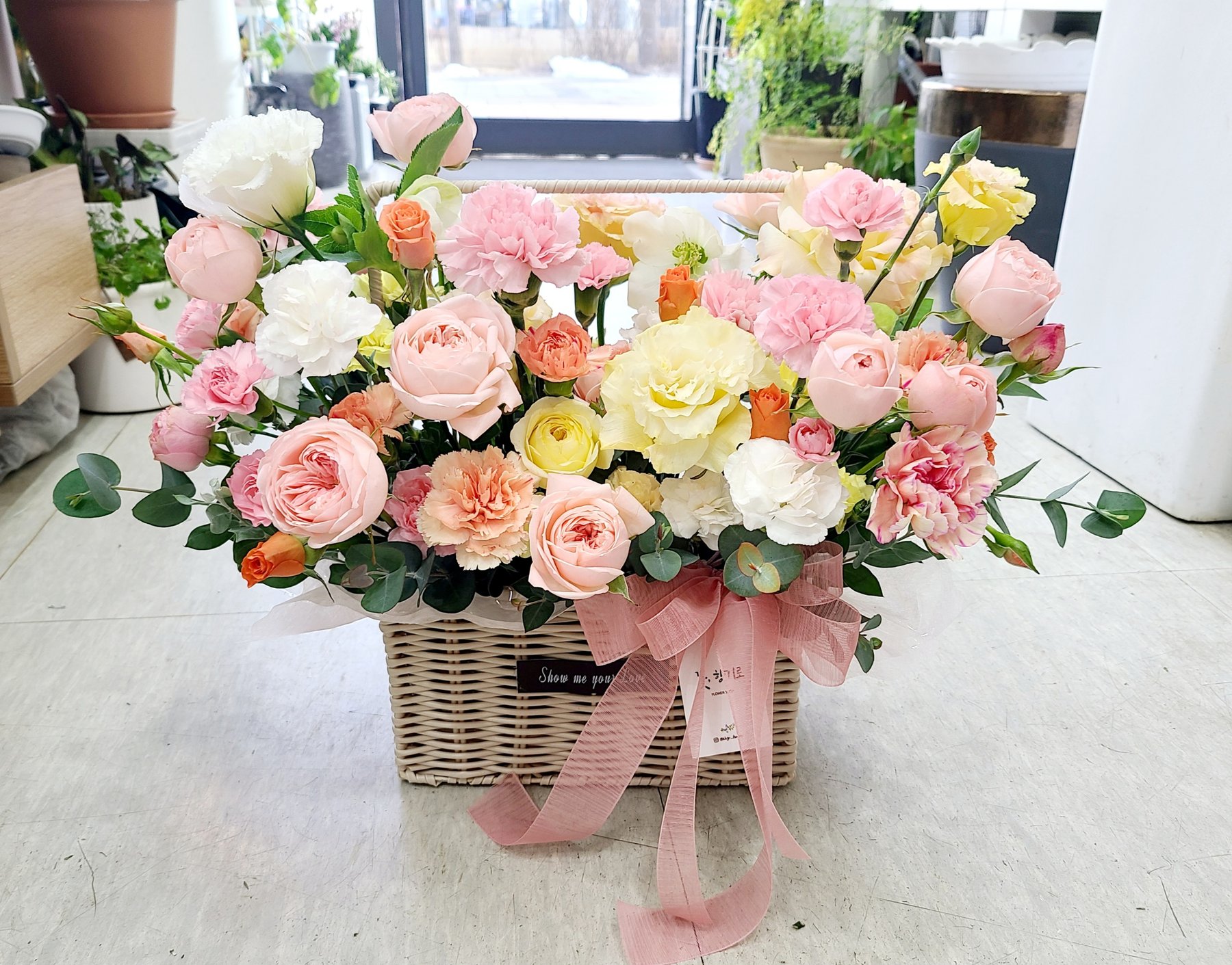 행복한아름꽃바구니 중 배민 장보기∙쇼핑