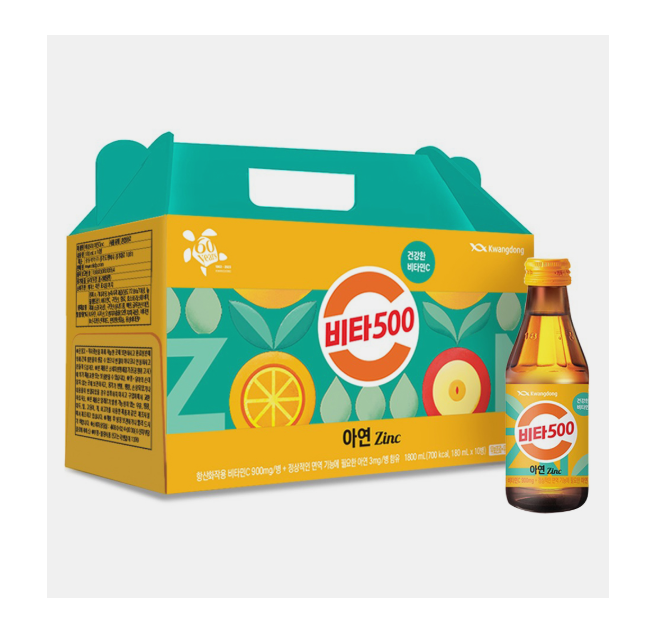 비타500 / 180ml / 병 / 단위: box / 180ml x 10병 / code 5045702 | 배민 장보기∙쇼핑