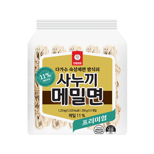 프리미엄사누끼메밀면 천일 1250g(250g*5) | 배민 장보기∙쇼핑
