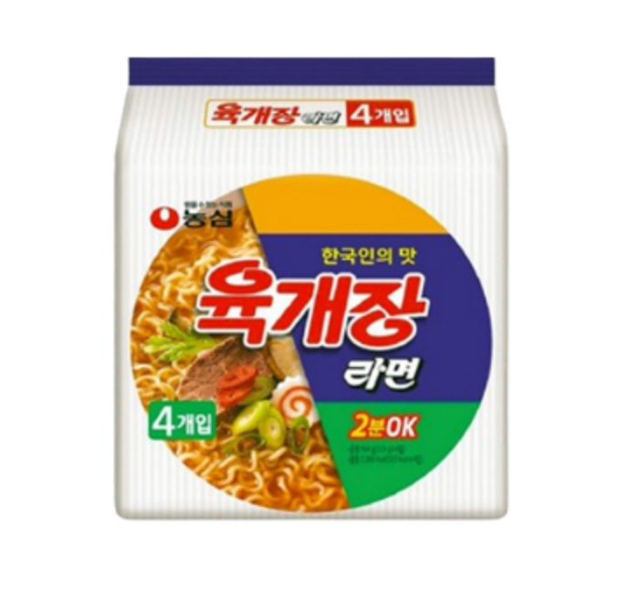 농심 육개장라면 멀티 116gx4입 배민 장보기∙쇼핑