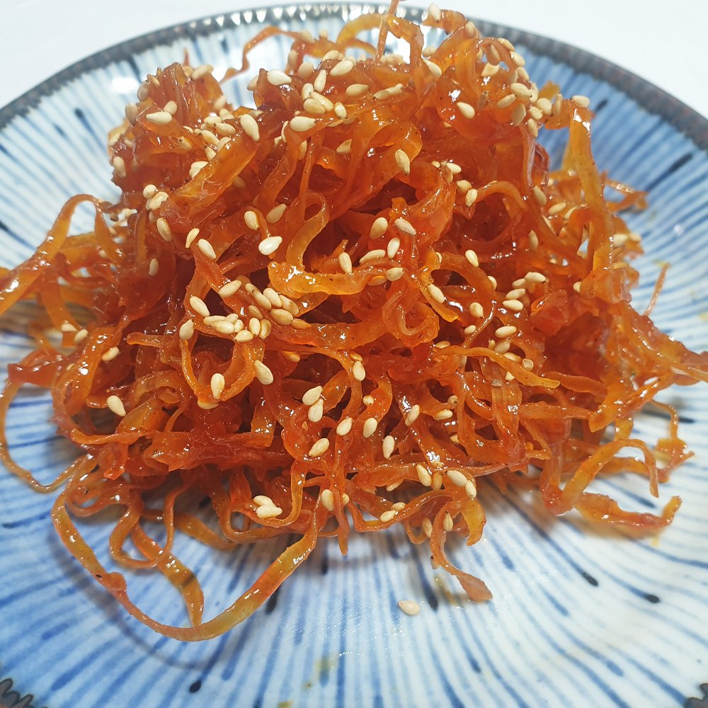 쫄깃한 오징어실채무침 200g 수암 우리집반찬 배민 장보기∙쇼핑
