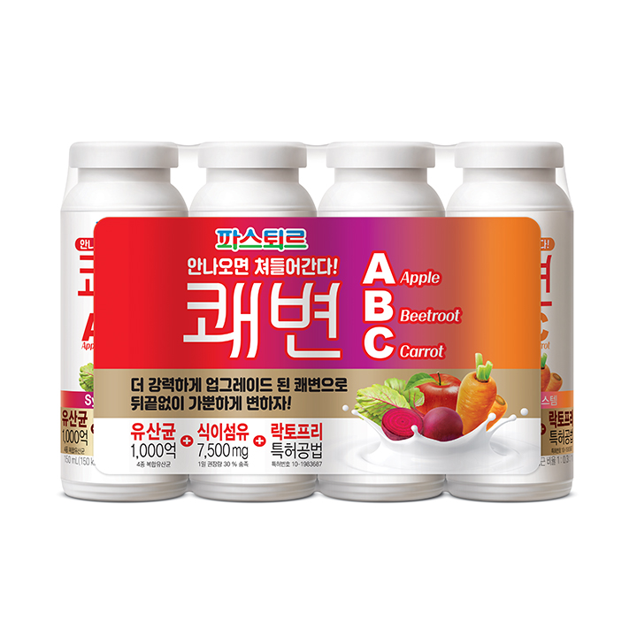 파스퇴르 쾌변요구르트 ABC 150ml*4 | 배민 장보기∙쇼핑