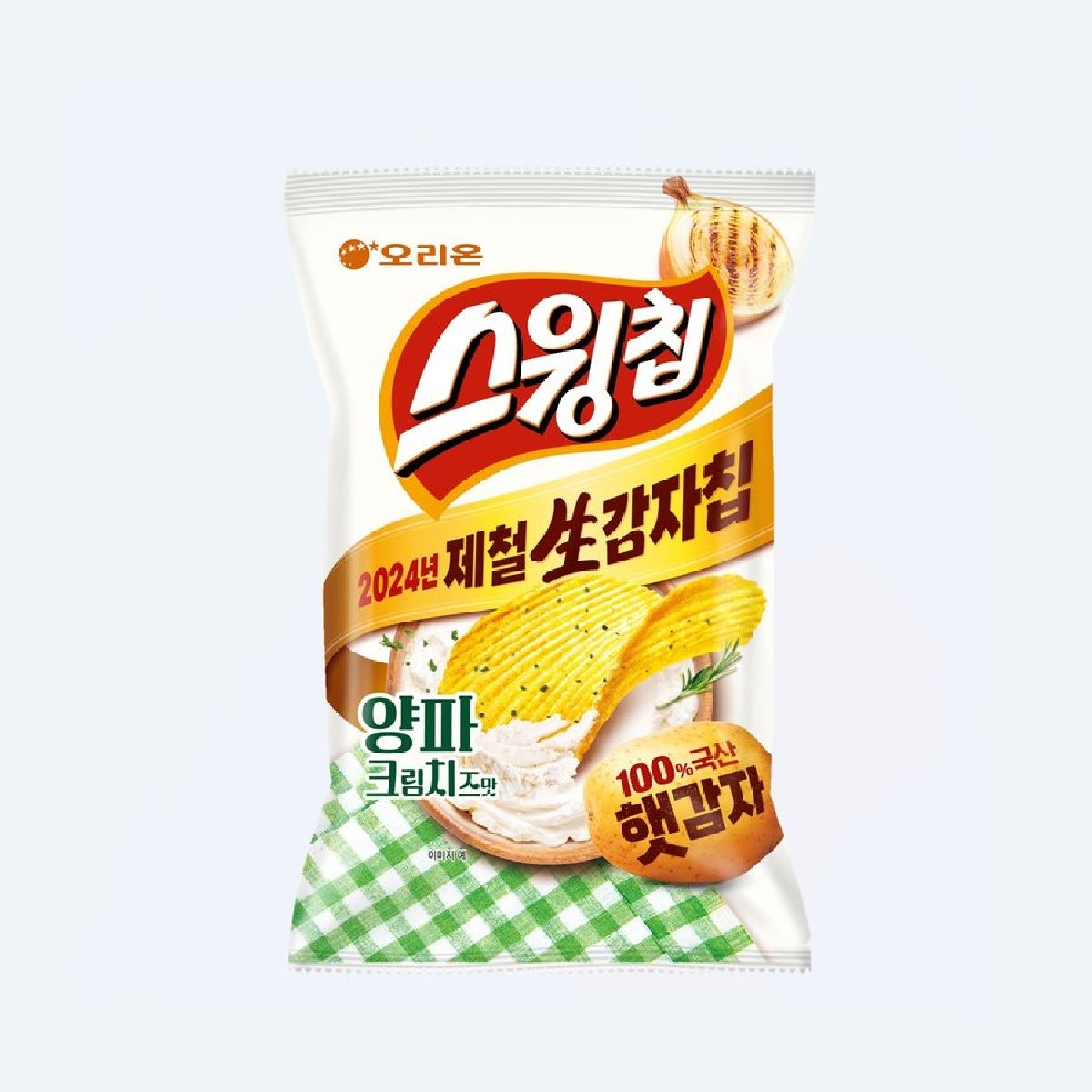 오리온 스윙칩 양파크림치즈 124g 배민 장보기∙쇼핑
