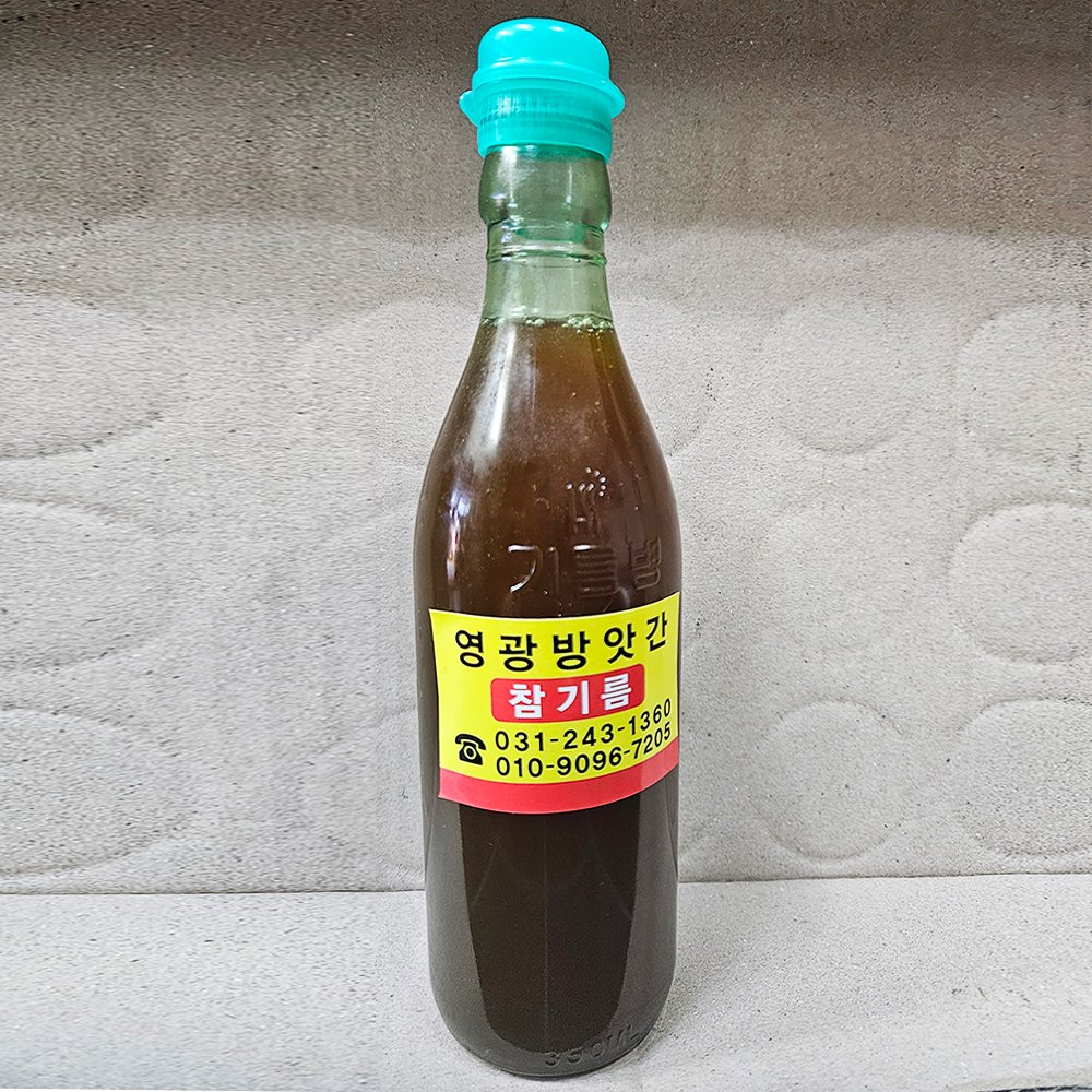 정말 찐한 국산 참기름 350ml 화서 영광방앗간 배민 장보기∙쇼핑