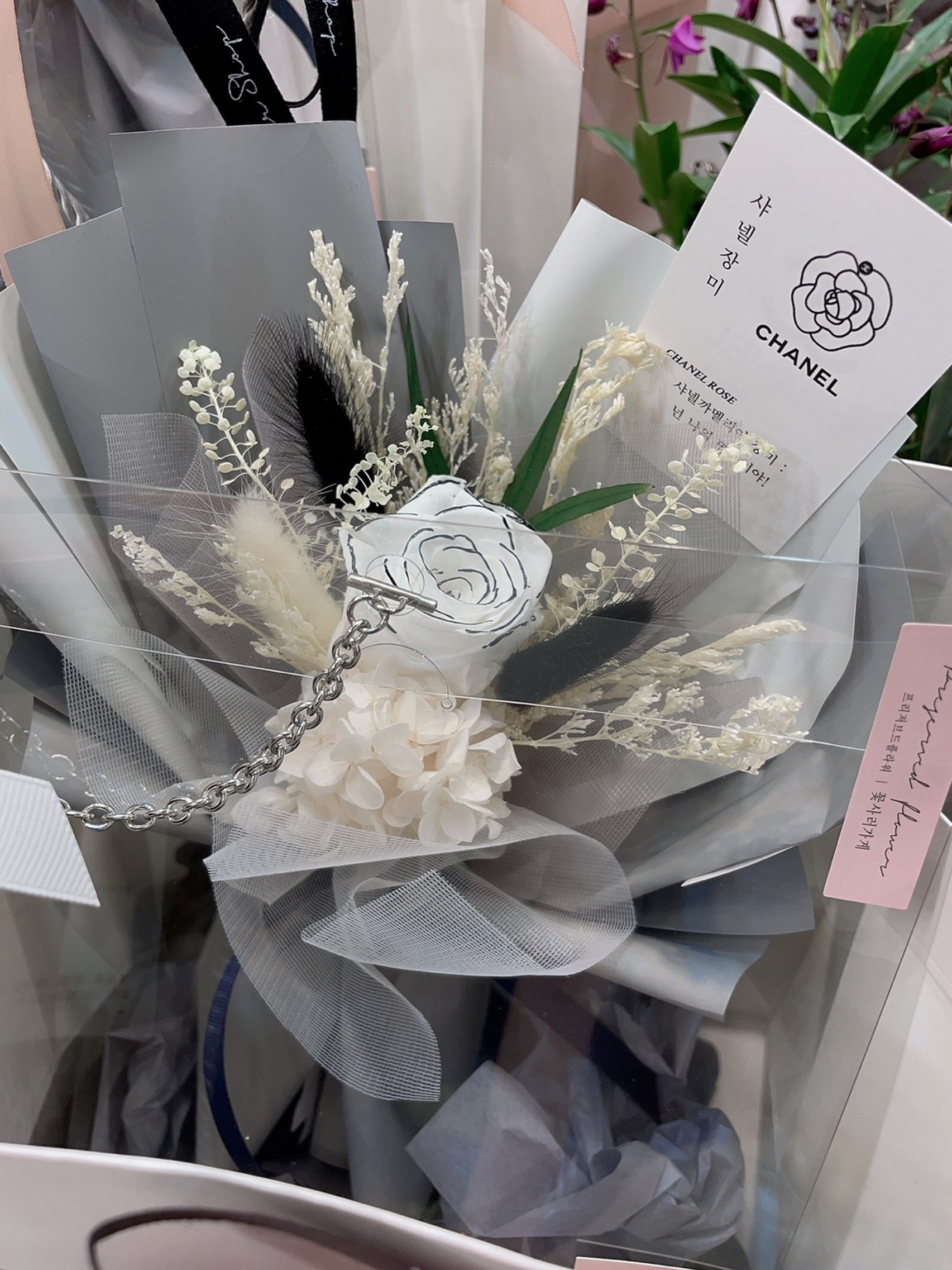 꾸미기 3년시들지않는 샤넬장미 배민 장보기∙쇼핑