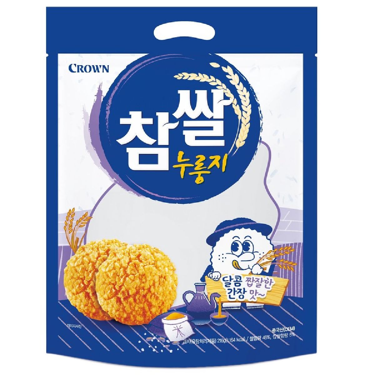 크라운 참쌀누룽지 216g 배민 장보기∙쇼핑