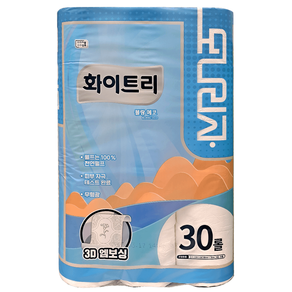 화이트리 블랑 에코 3겹 30롤 배민 장보기∙쇼핑