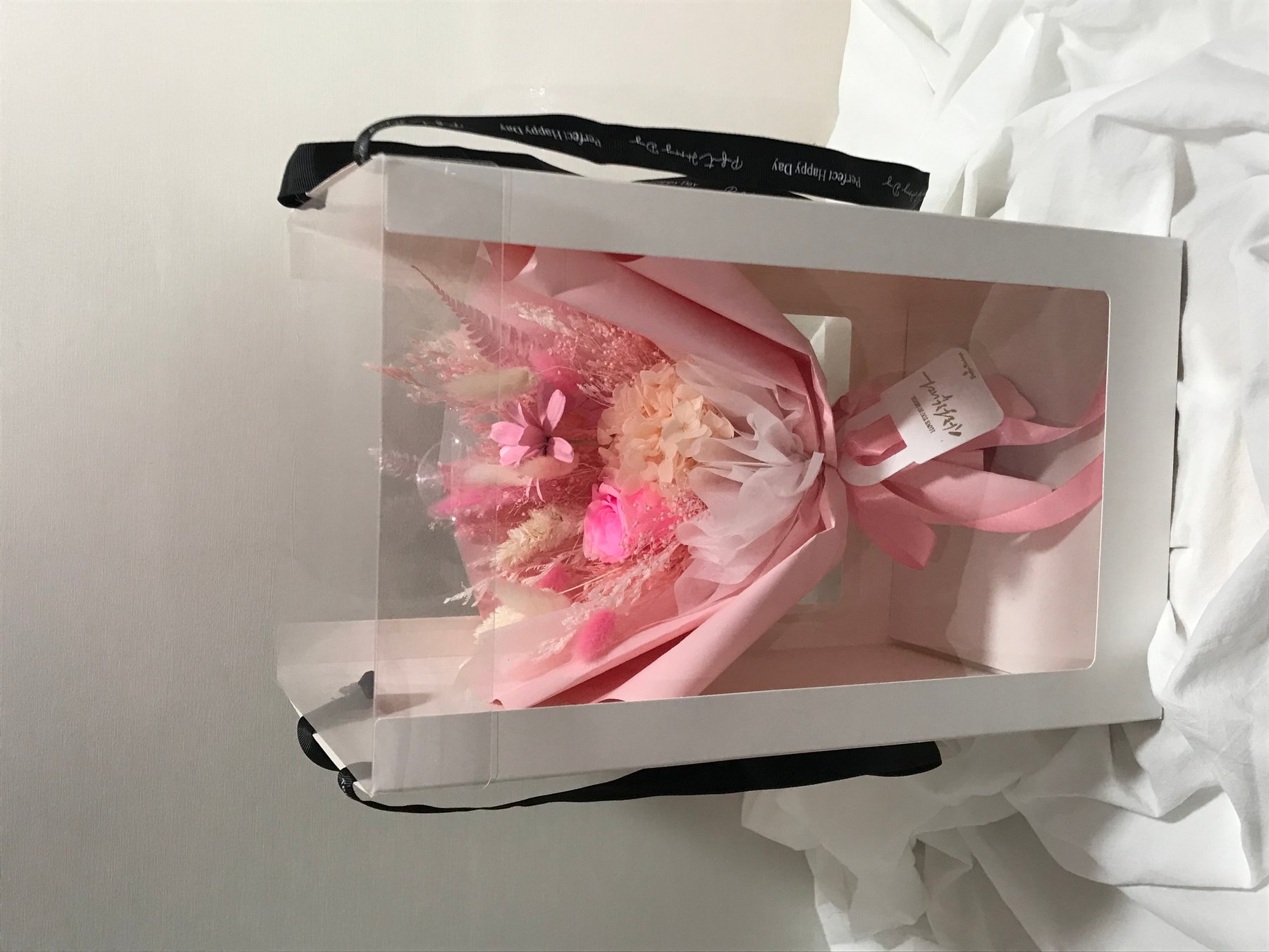 핑크톤 프리져브드 꽃다발 배민 장보기∙쇼핑