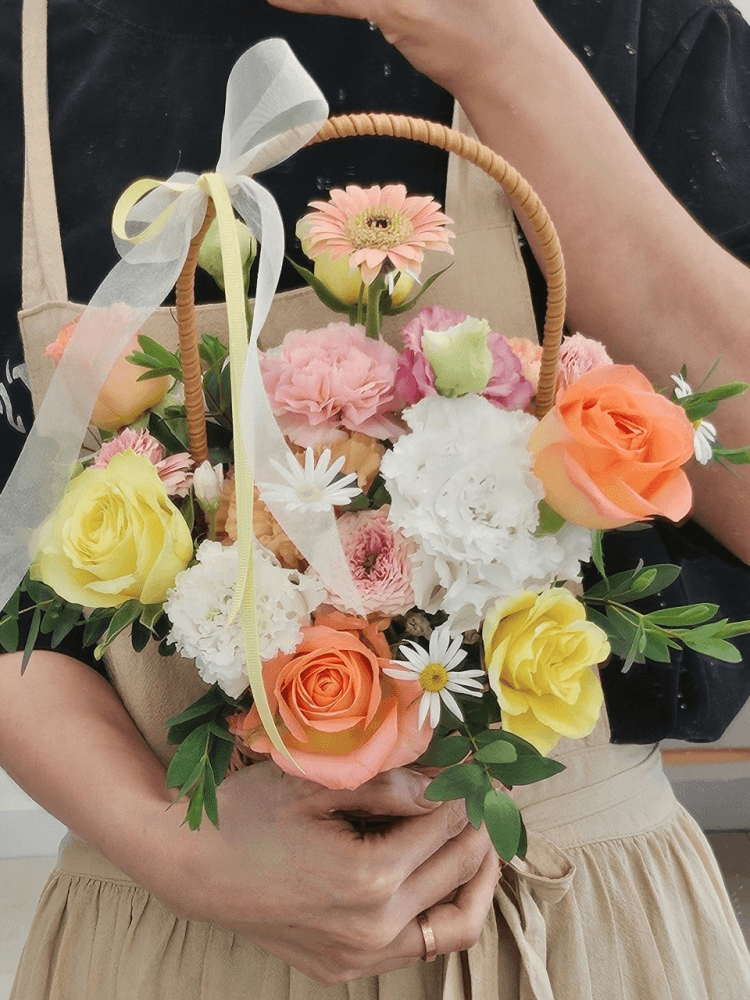 파스텔톤 꽃바구니s 배민 장보기∙쇼핑