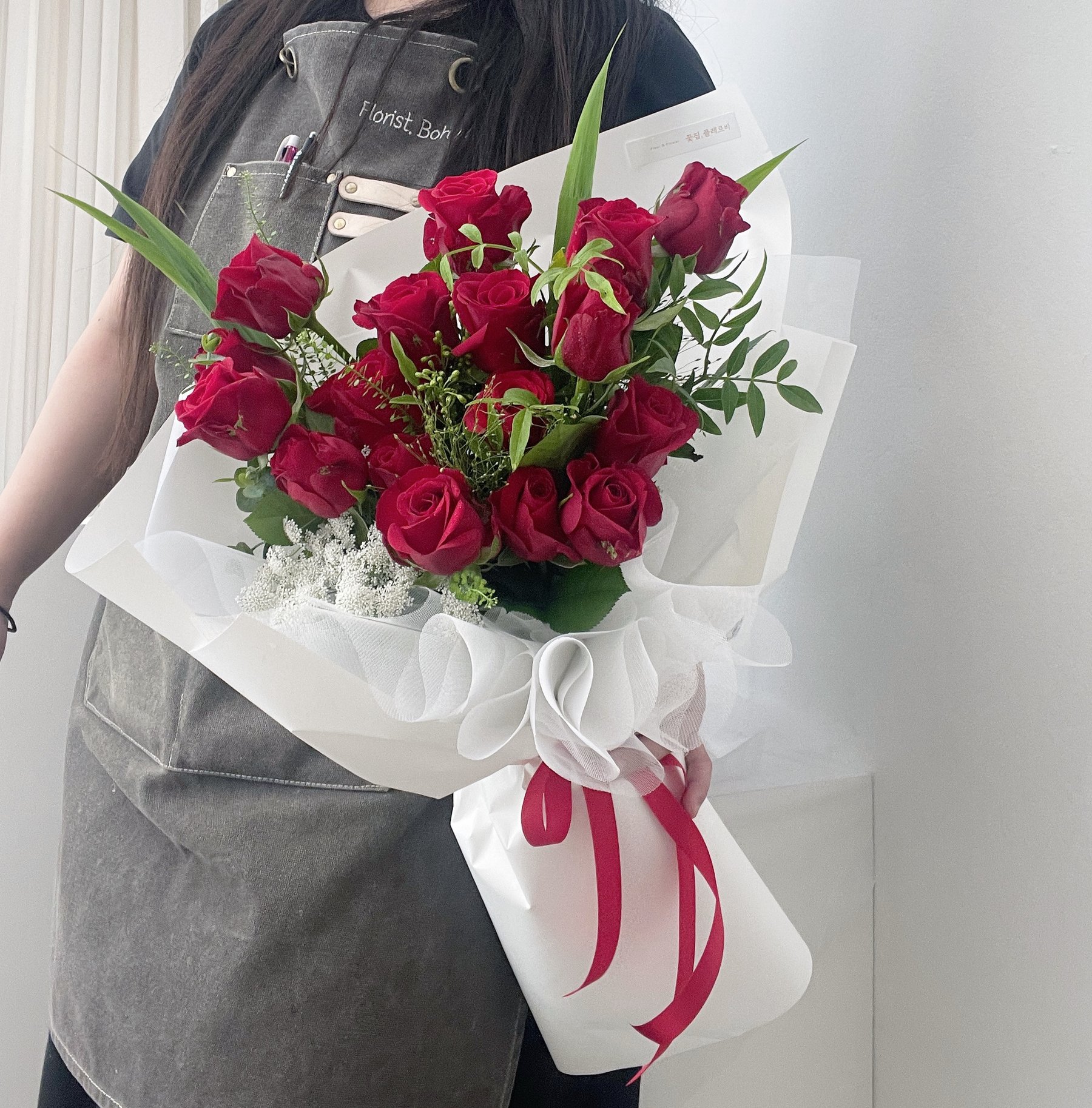 온리로즈꽃다발 S사이즈 배민 장보기∙쇼핑
