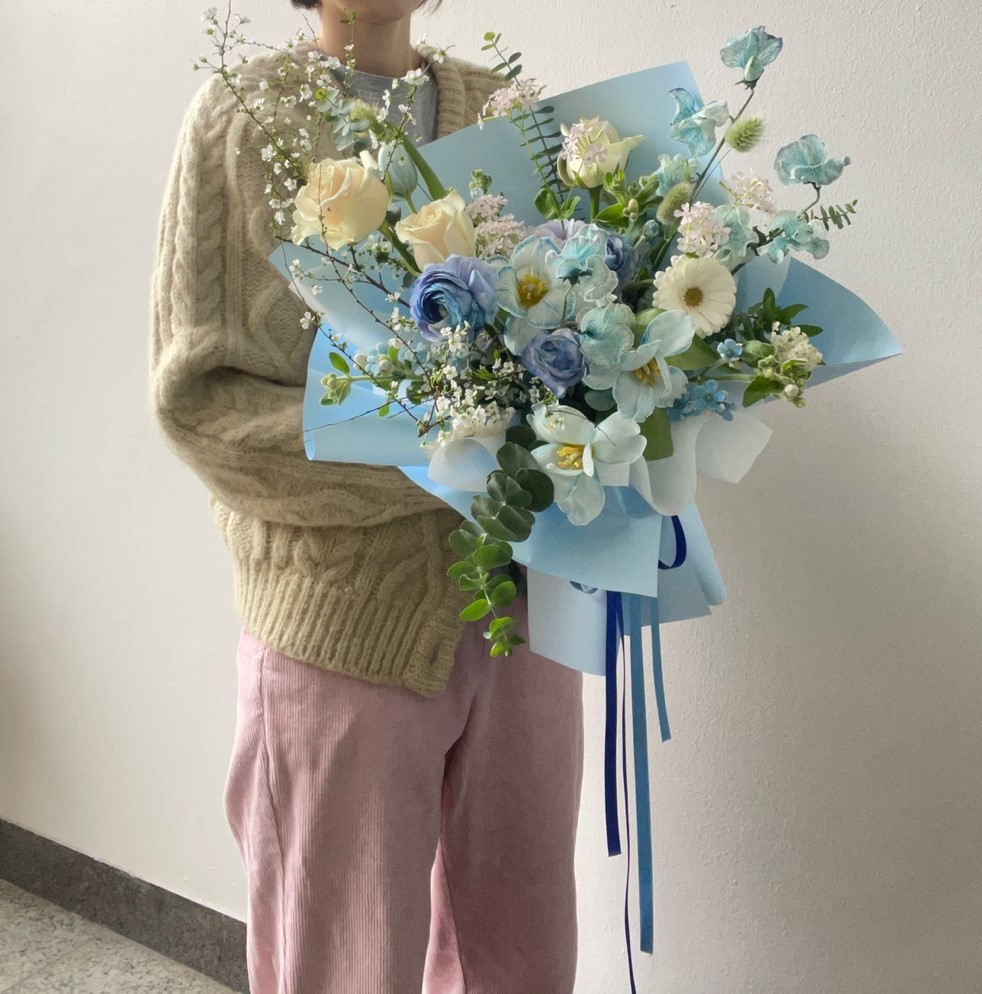 블루톤 꽃다발m 배민 장보기∙쇼핑