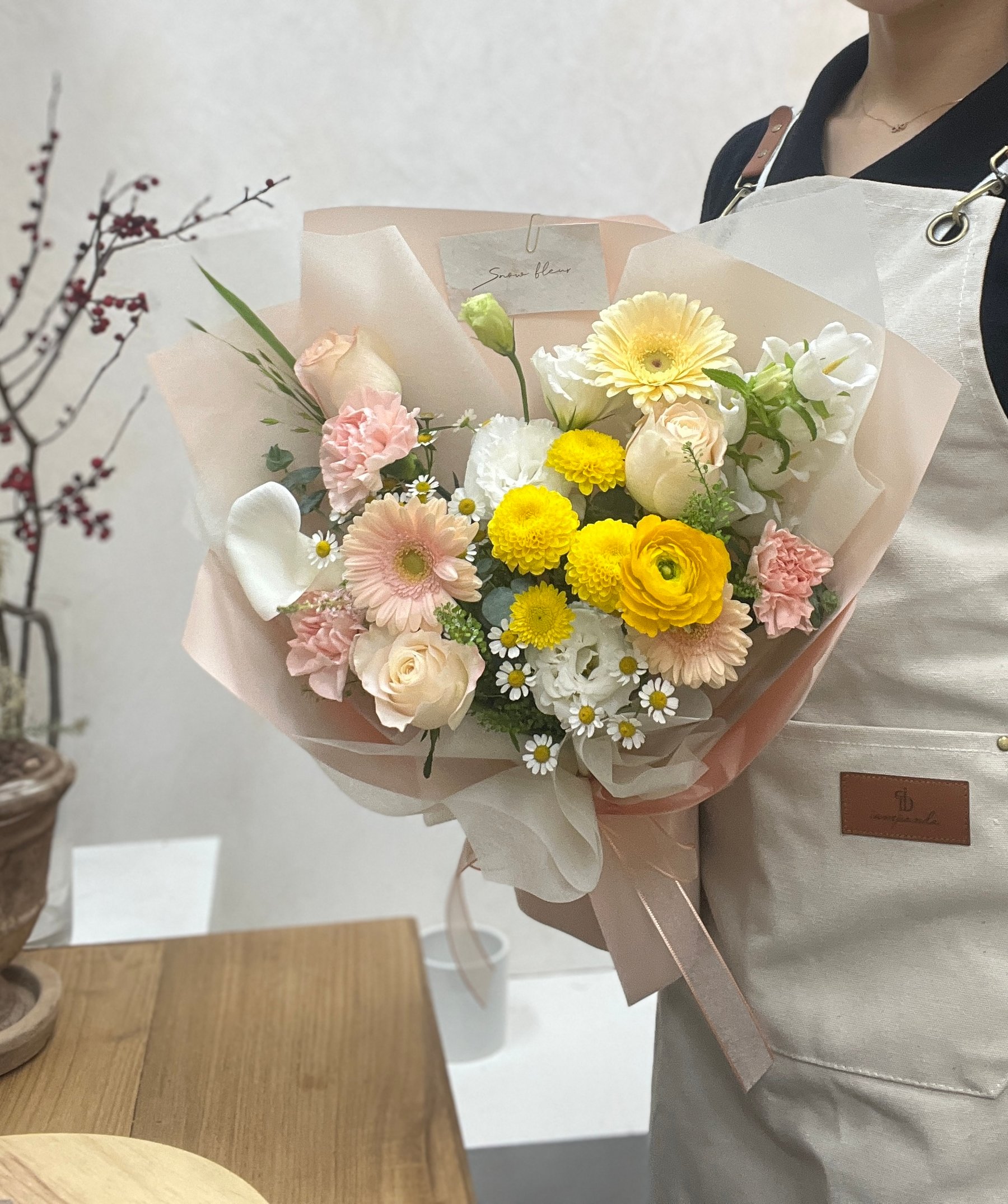 엘로우 고급 꽃다발 배민 장보기∙쇼핑